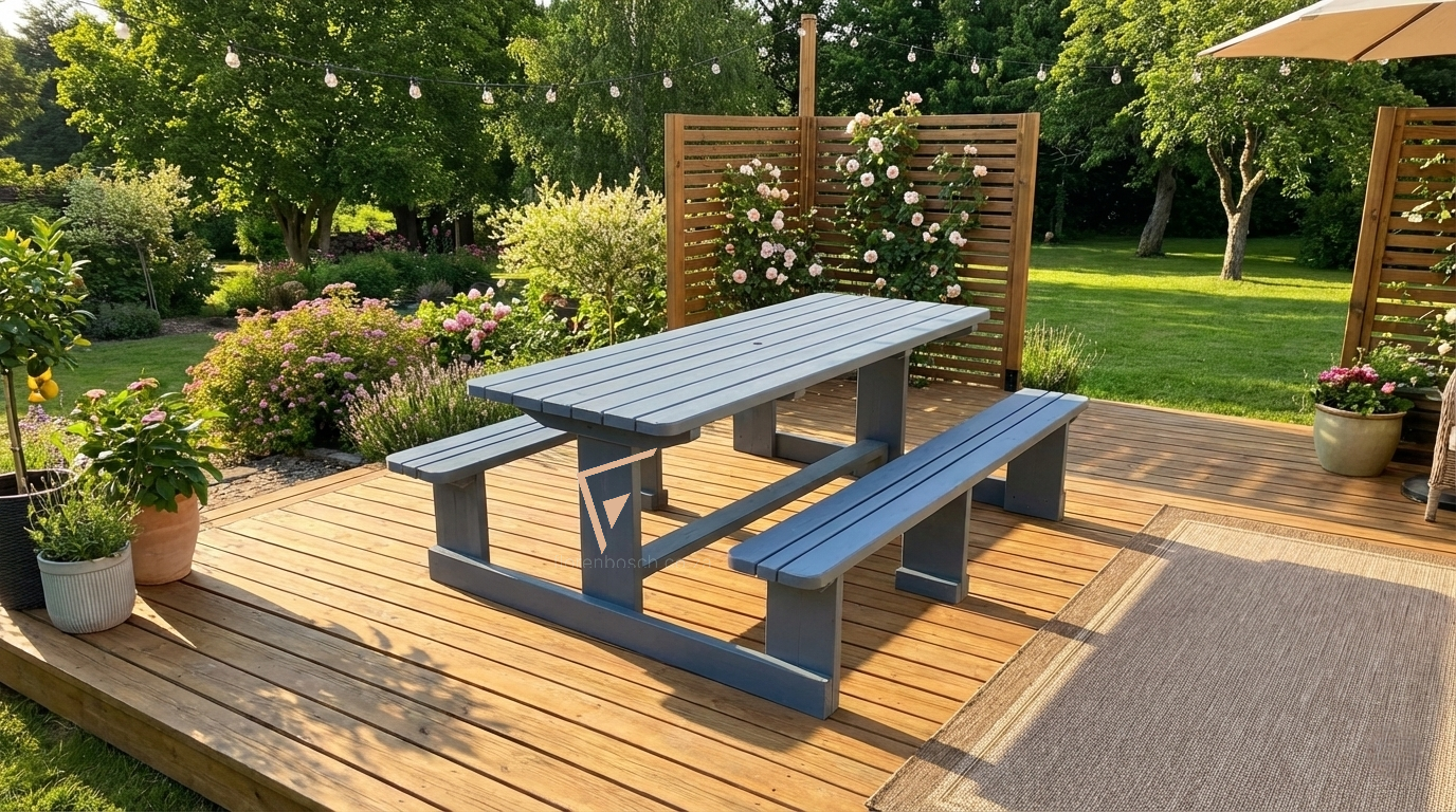 Standard Picnic Bench (Walk-Through) – 12 Seater – Florenbosch